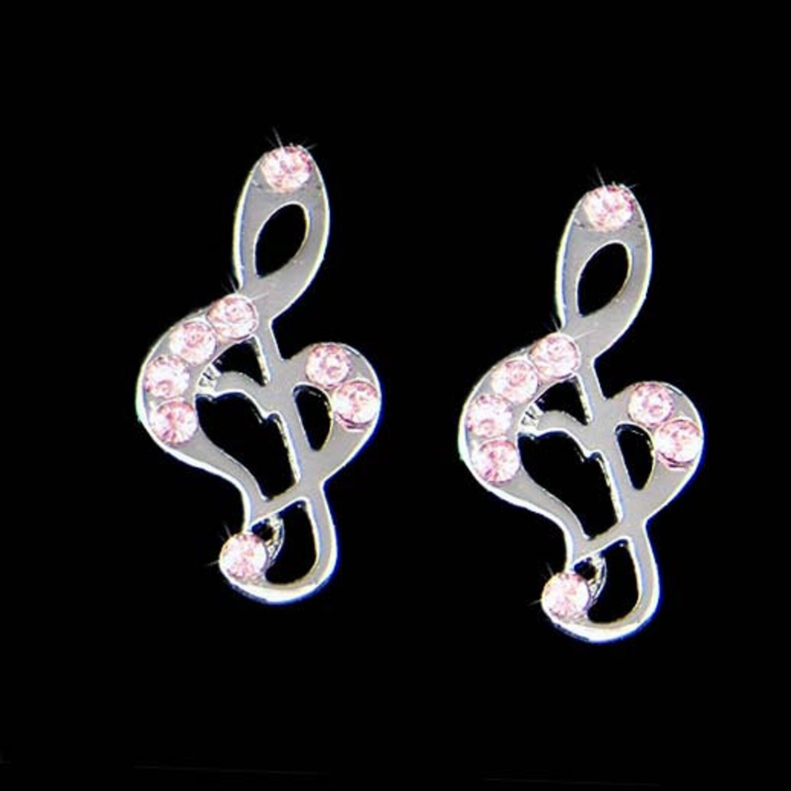 Swarovski Crystal Pink TREBLE G CLEF Love Music Musical Note - Etsy