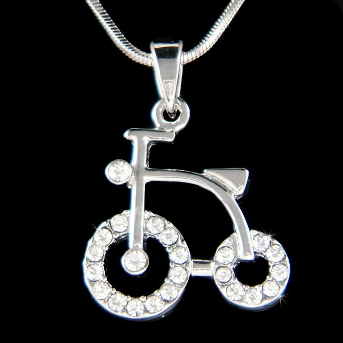 Swarovski Crystal Cute Cycling Bicycle Bike Cyclist Bicyclist - Etsy