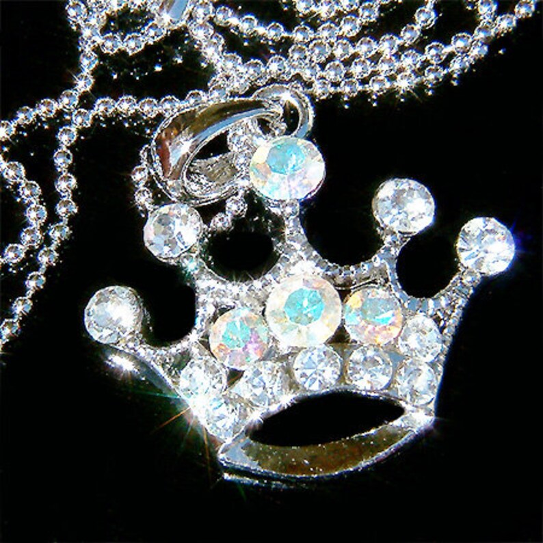 Swarovski Crystal Cute Blue Crown Princess Royal Duchess Bridal Wedding ...