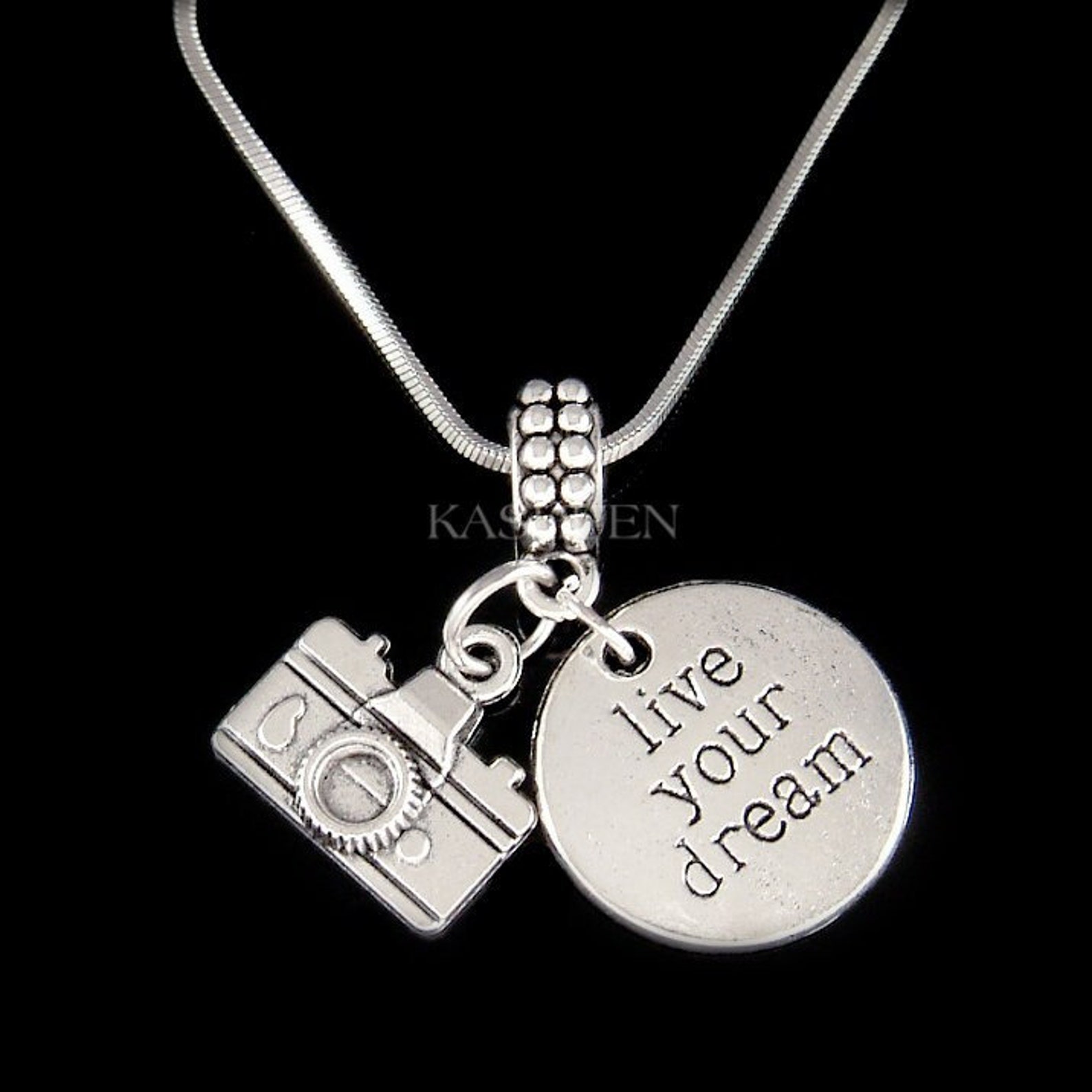 Photojournalist Camera Lens Photography Necklace Keychain - Etsy