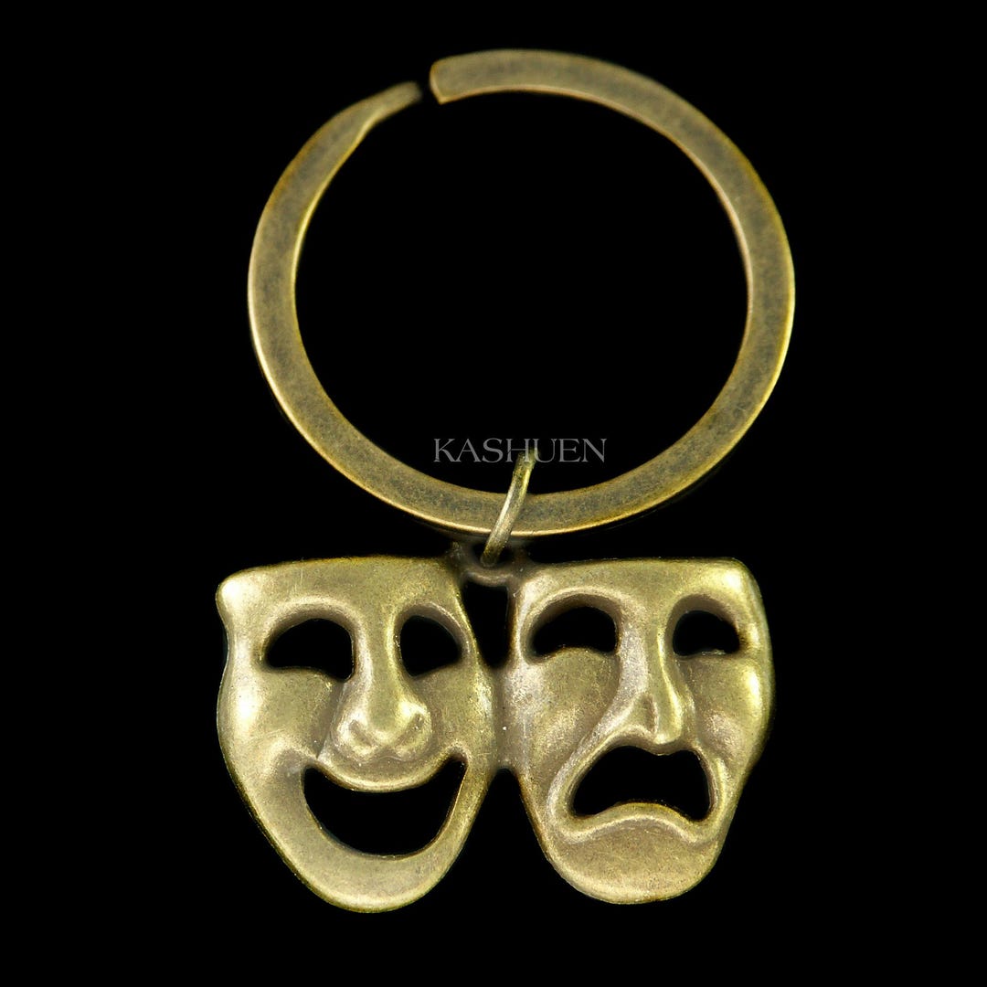 Bronze Comedy and Tragedy Mask Thespian Masks Theater Play Acting ...