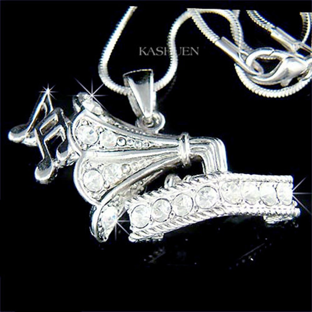 Swarovski Crystal Old Fashioned Phonograph Record Player Gramophone ...