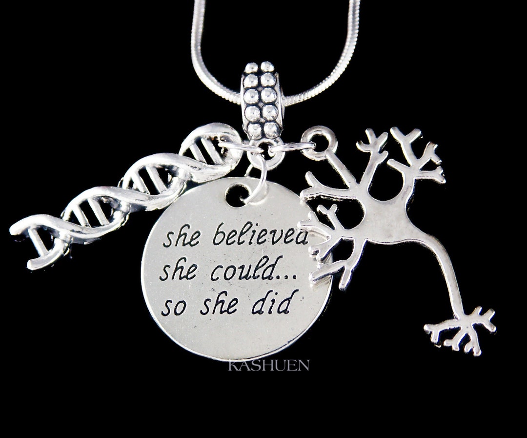 Neuron Women Necklace DNA Brain Doctor Neuroscience Neurology ...