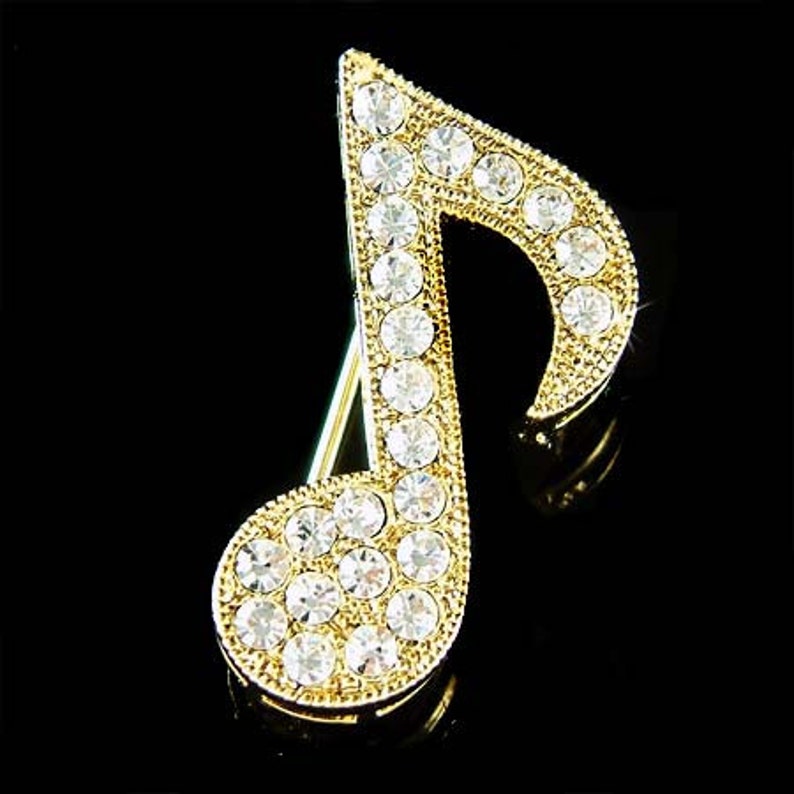 Swarovski Crystal Cute Piano MUSIC Musical Eighth NOTE Quaver - Etsy