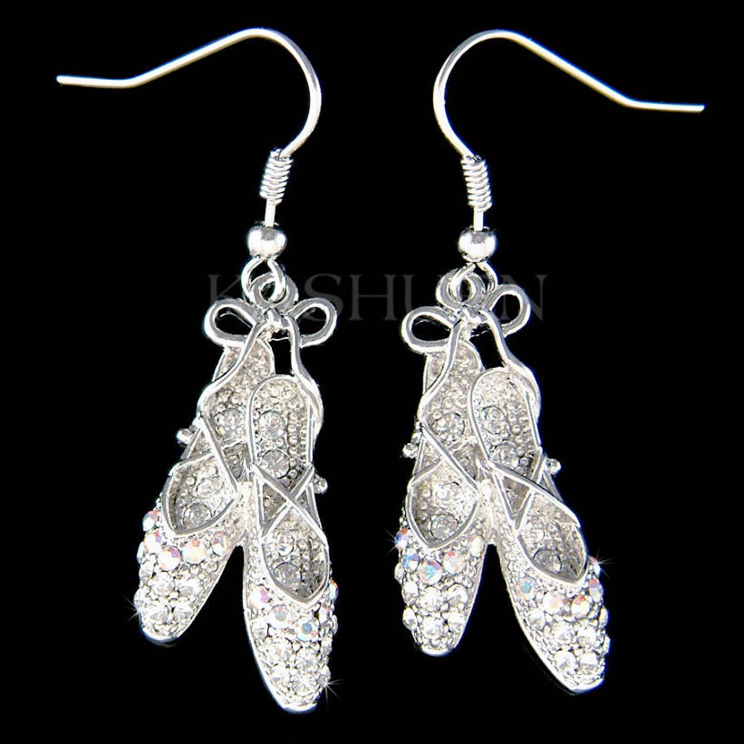 Swarovski Crystal Clear Ballerina Shoes Slippers Ballet Dance - Etsy
