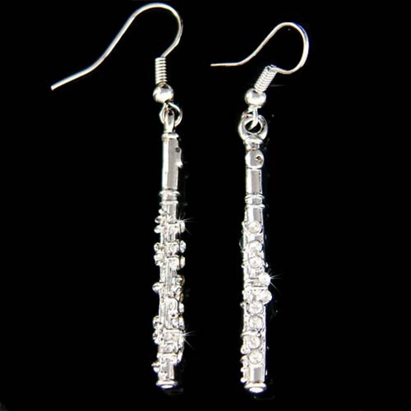 Music Earrings Flute - Etsy