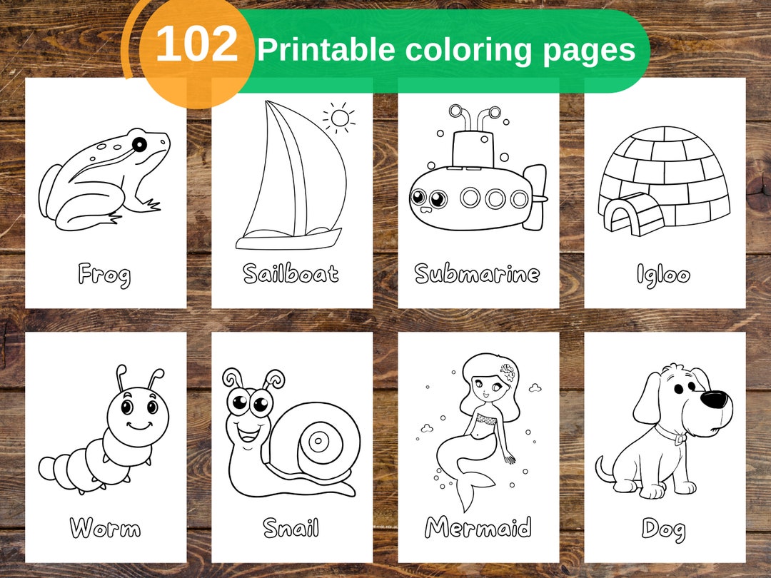 102 Printable Coloring Pages for Kids, Preschool and Kindergarten ...
