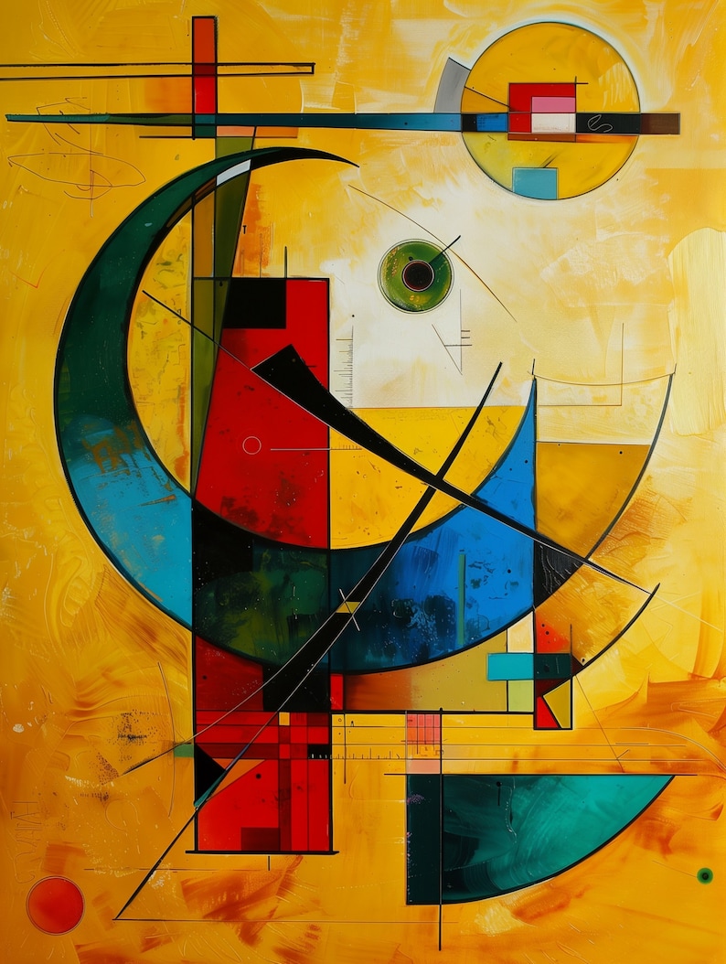 Wassily Kandinsky Style, Set of 2 Digital Print Canvas, Fine ...