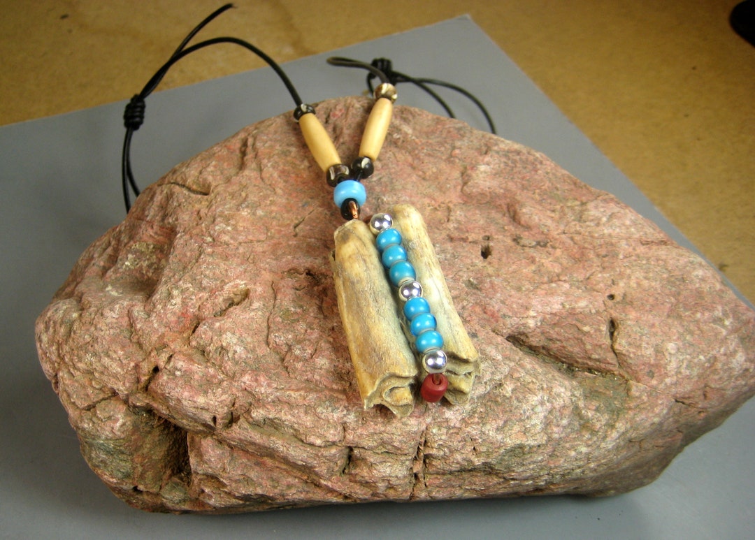 Primitive Buffalo Tooth Necklace, Native American Pendant Necklace ...
