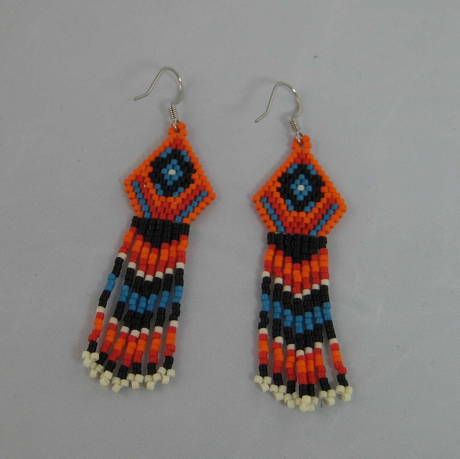 Native American Beaded Earrings Brick Stitched Earrings in | Etsy