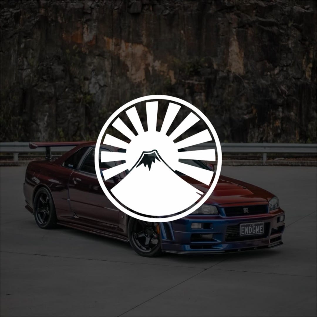 Rising Sun Flag Vinyl Sticker Decal Bumper Japanese Car JDM - Etsy