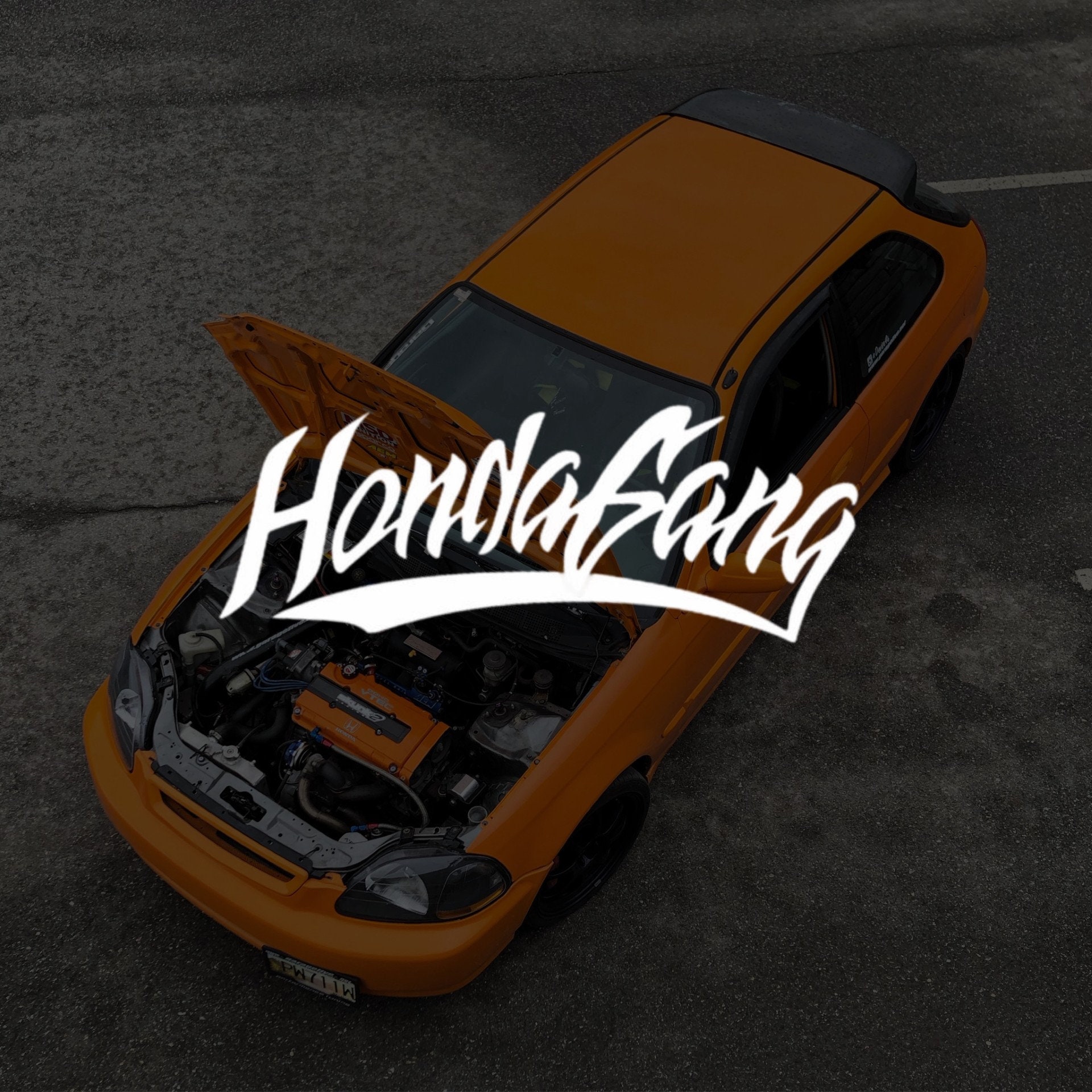 Honda Gang Vinyl Decal Sticker for Honda Civic Ek Si Eg K20 B18 B16 ...