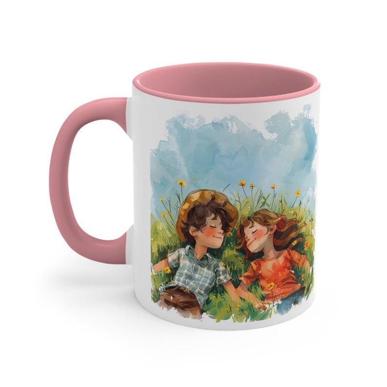 Watercolor Love Coffee Mugs Set || Matching Couple Mugs || Ceramic Tea ...