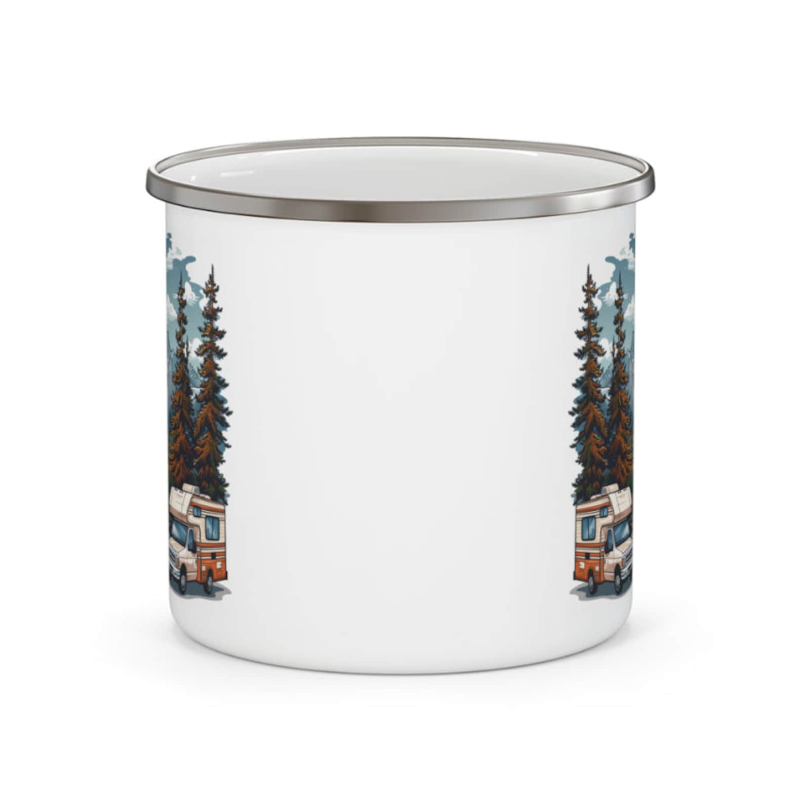 Retro RV Style Camping Mug Tin Camping Cup Vintage Camper Mug Explorer ...