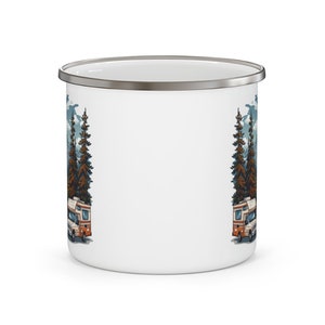 Retro RV Style Camping Mug Tin Camping Cup Vintage Camper Mug Explorer ...