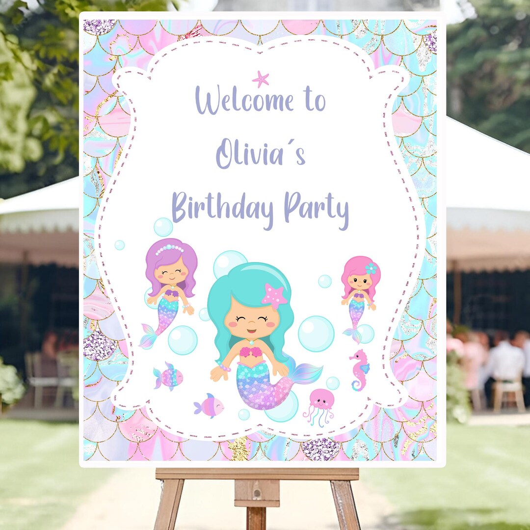 MERMAID Printable Party Kit Mermaid Party Decorations Mermaid Birthday ...