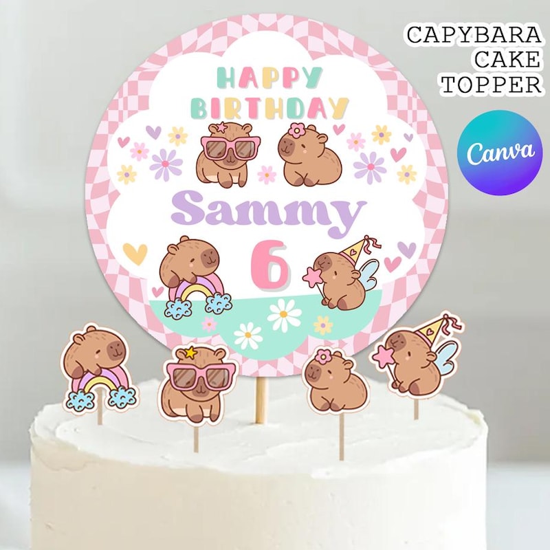 Topper de capibara - Etsy México