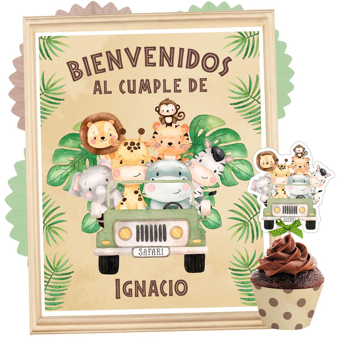 All-in-one Safari Printable Party Kit Jungle Birthday Party Set Jungle ...