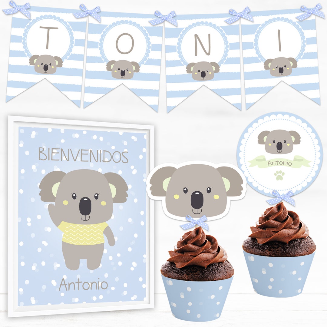 Koala Printable Party Decorations, Printable Party Set PERSONALIZED ...