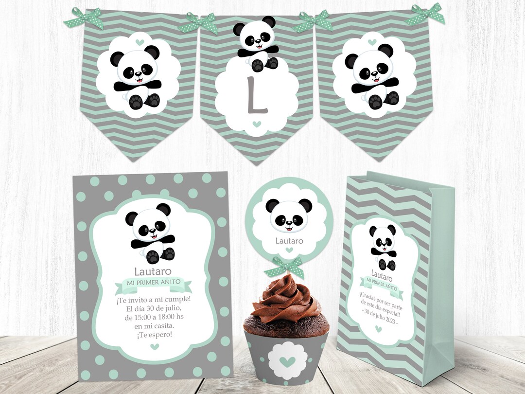 Printable Party Panda Bear, Printable Birthday Panda Bear, Panda Bear ...