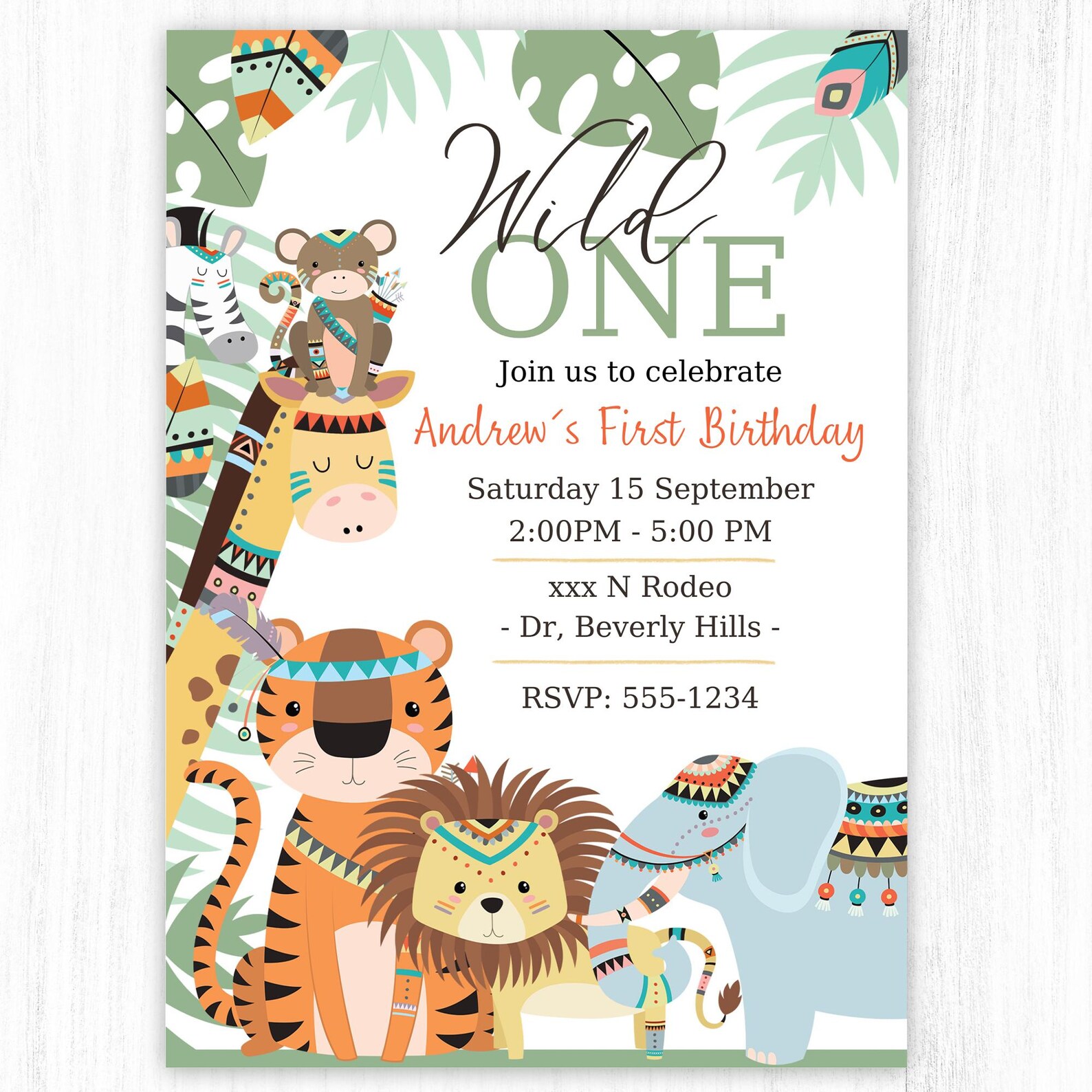 Safari Invitation, Safari Party Invitation, Safari Birthday Invitation ...