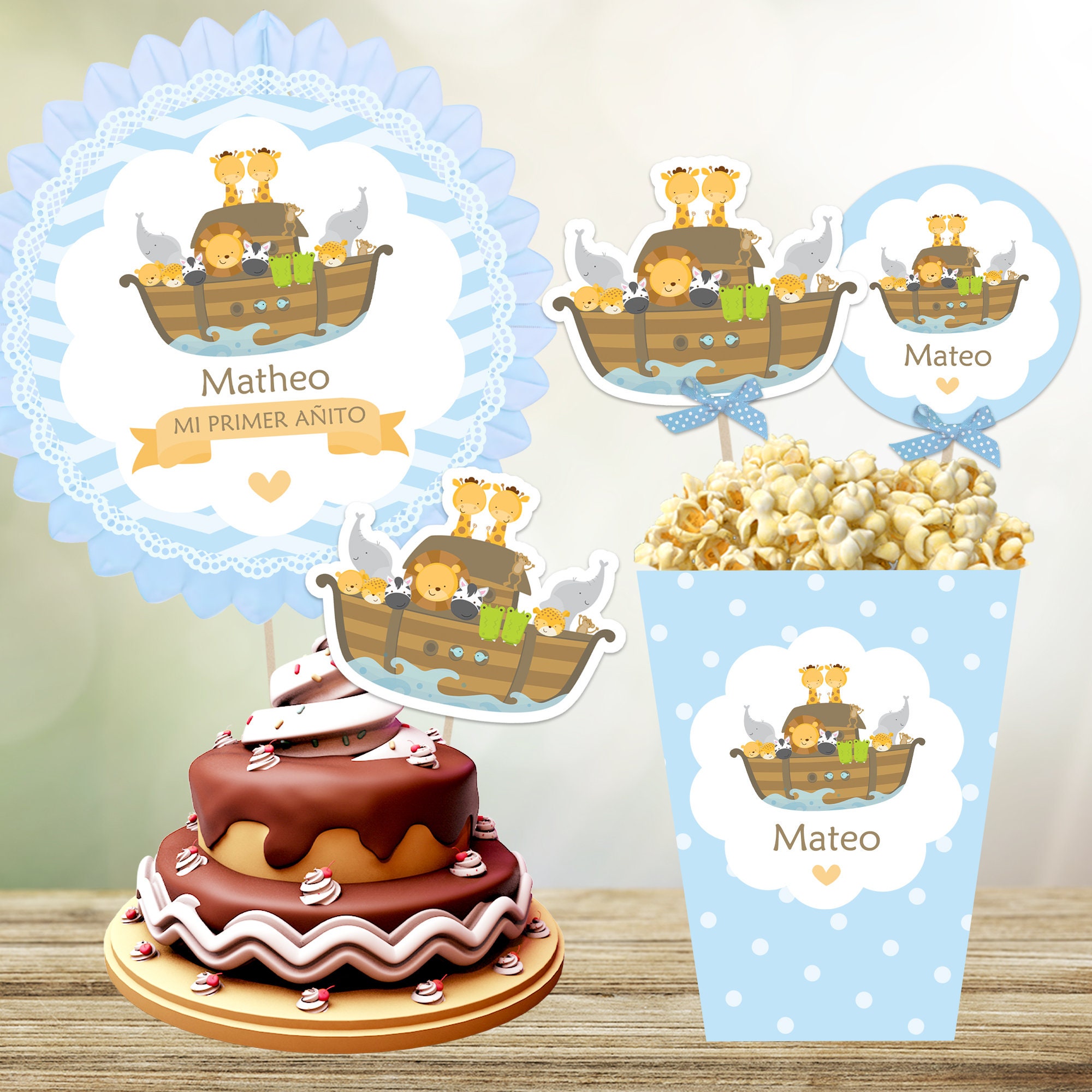 Noah's Ark Party Decorations Noah's Ark Birthday Party Invitation Noah ...