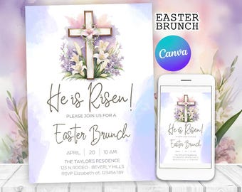 Religious Easter Brunch Invitation | Christian Easter Gathering ...