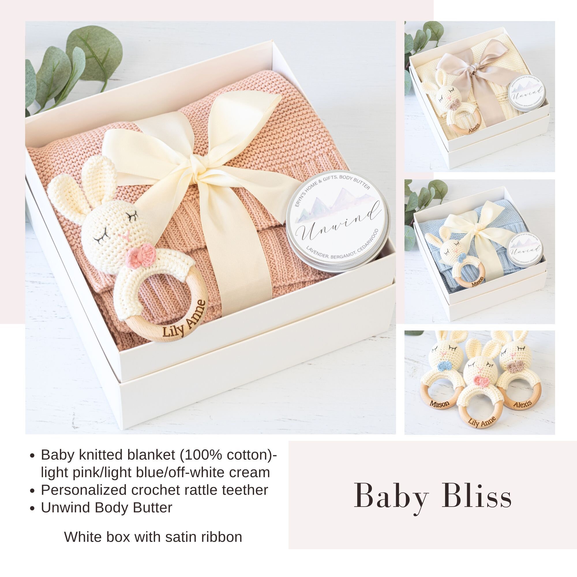 New Mom and Baby Gift Box With Blanket, Gift for Women After Birth ...