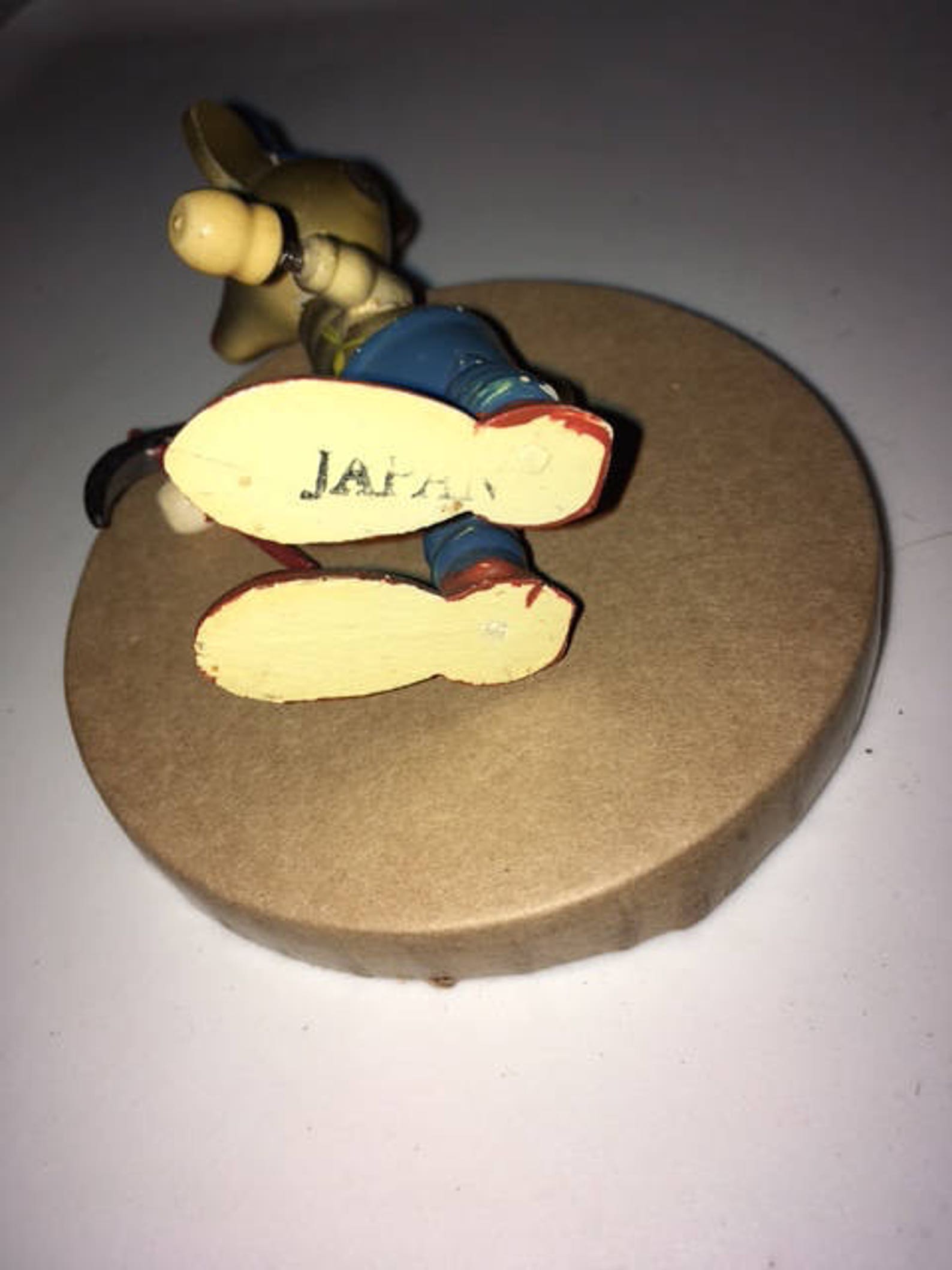 Vintage 50s Wood / Wooden Bobble Head Mouse Miner Figure Toy from Japan ...