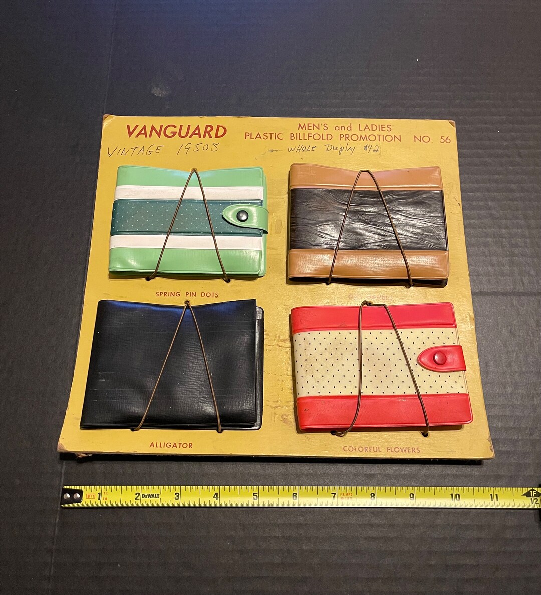 Vintage & Original 1950s Fashion Vinyl Wallet Billfold Set - Etsy