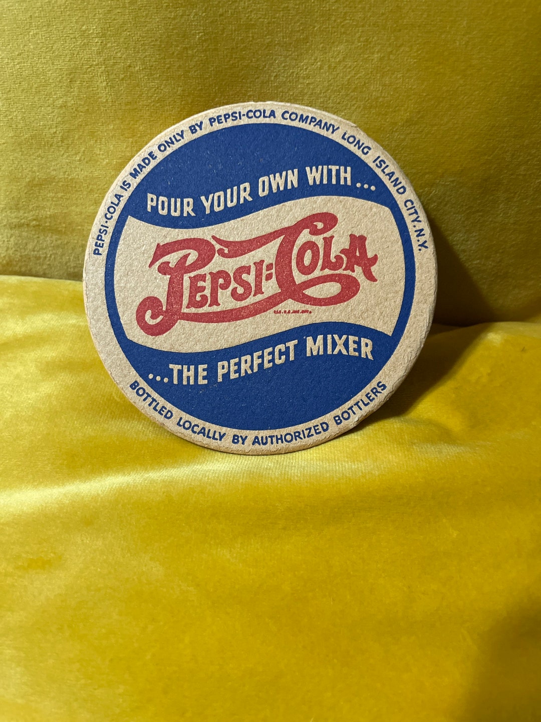 Vintage & Original Pepsi-cola Coaster - Etsy