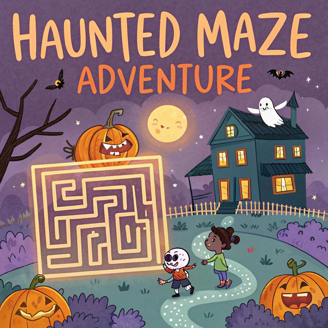 The Haunted Maze Challenge: Trick-or-treat Puzzle Adventures - Etsy