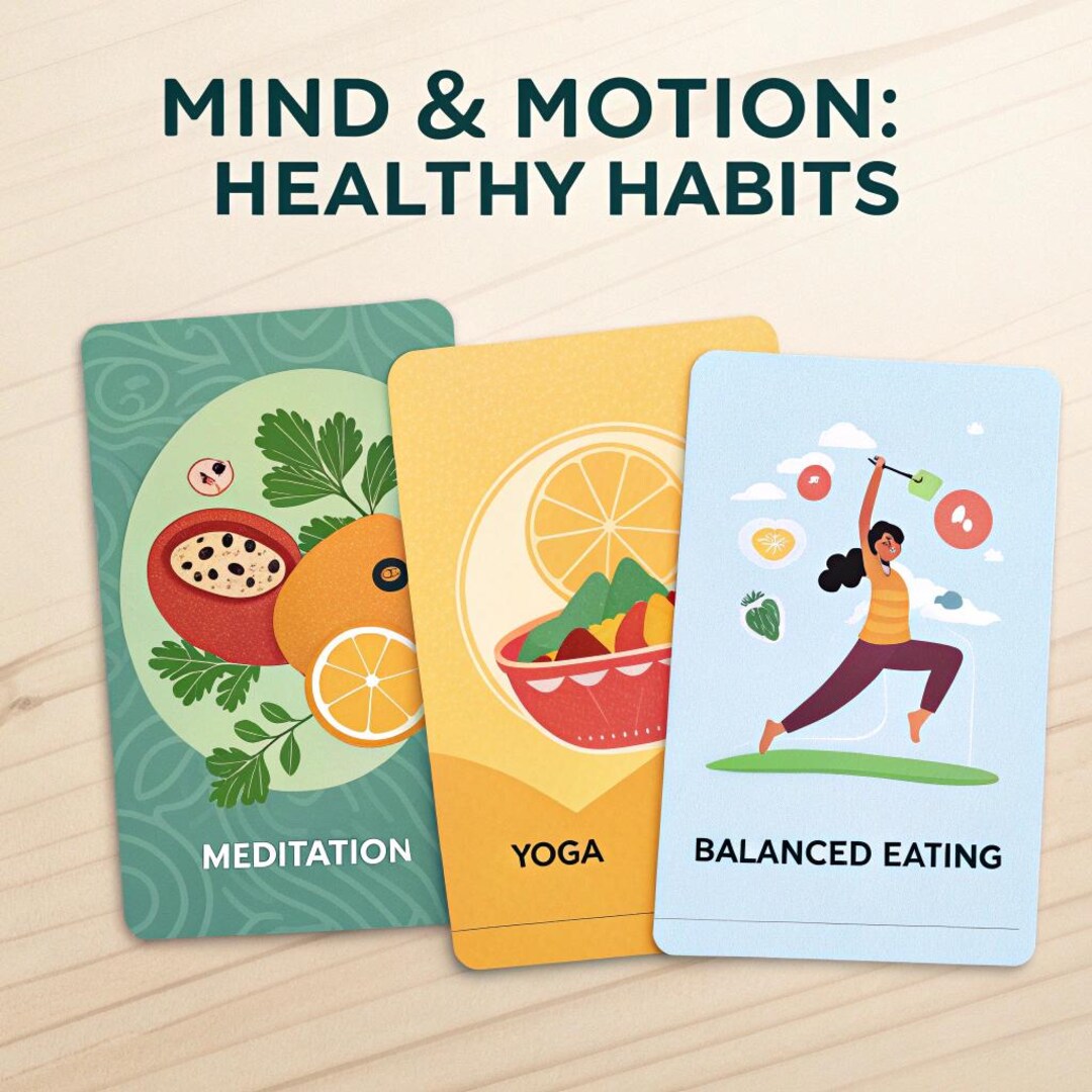 Mind & Motion: Healthy Habits Flashcards - Etsy
