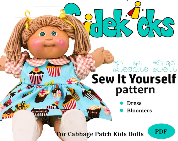 Cabbage Patch Kids Doll Clothes Sewing Pattern PDF, Retro Doll Clothes ...
