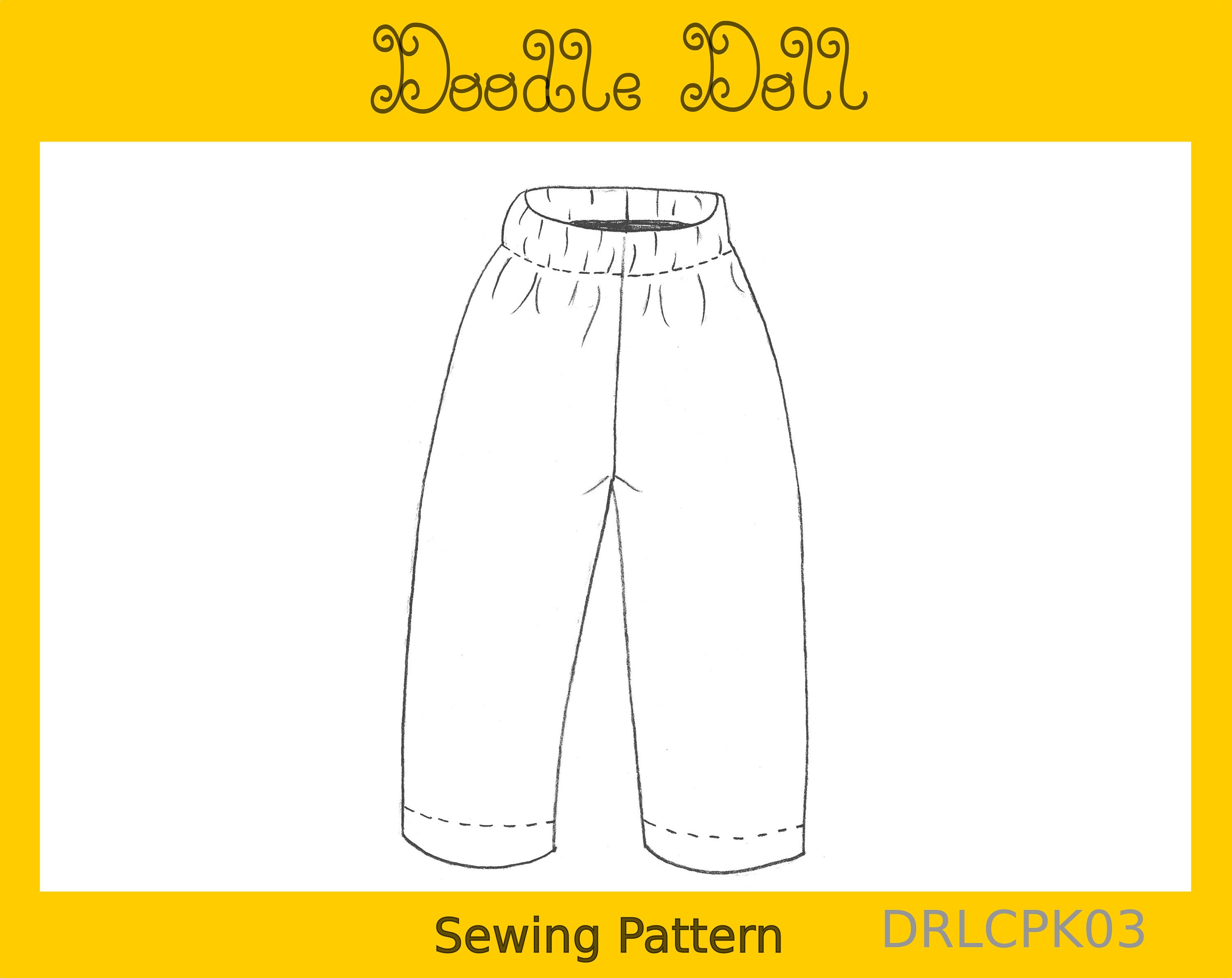 Cabbage Patch Kid Doll Clothes Pajamas Sewing Pattern PDF - Etsy