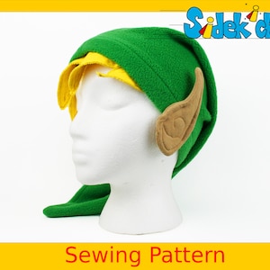 Zelda Link Fleece Hat Costume Sewing Pattern, DIY Halloween Costume Hat ...