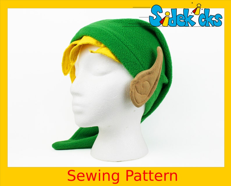 Zelda Link Fleece Hat Costume Sewing Pattern DIY Halloween | Etsy
