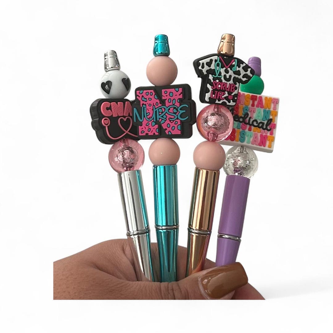 Beaded Focal Pens - Cna/nurse/medical Assistant/scrub Life - Etsy