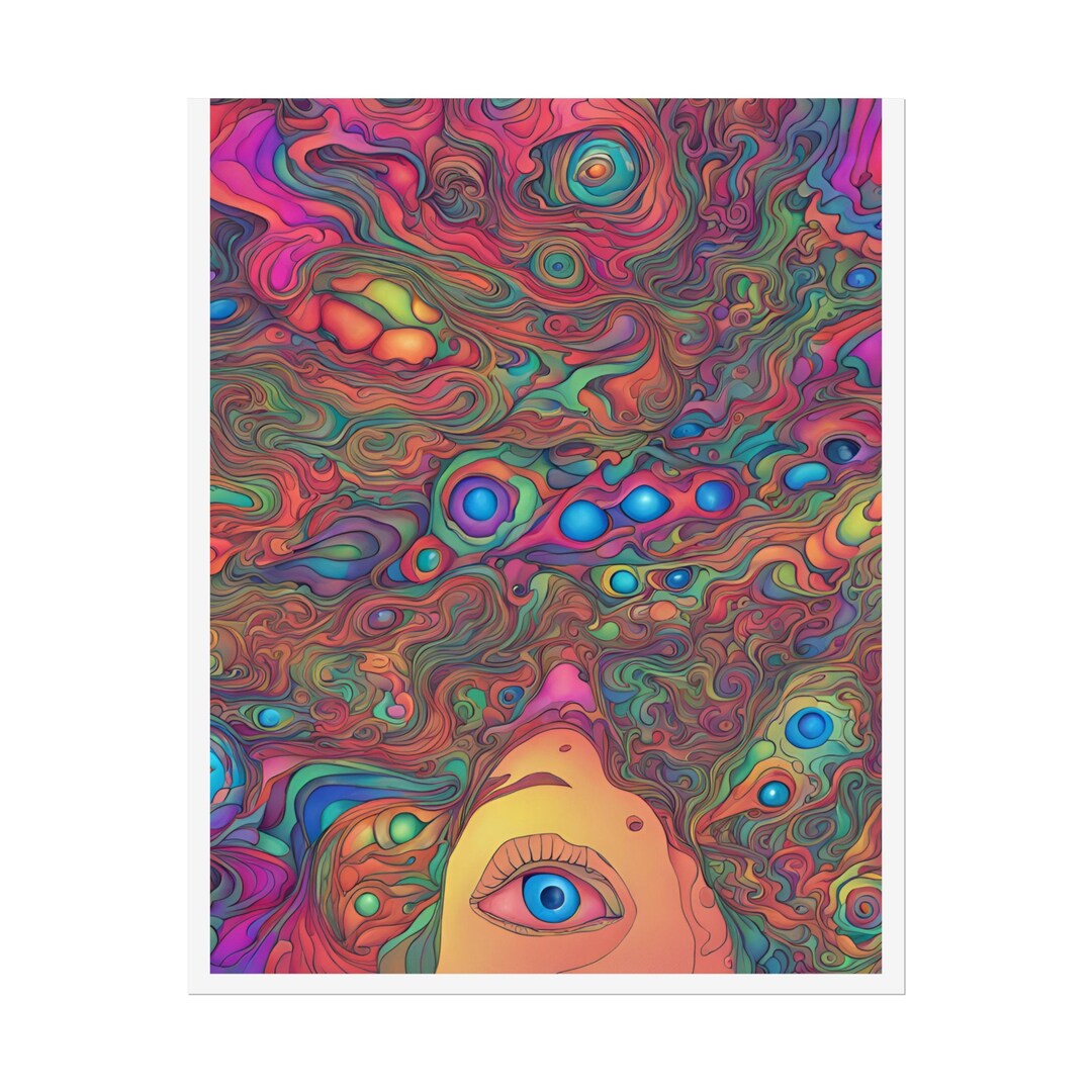 Trippy Eye LSD Rolled Posters - Etsy