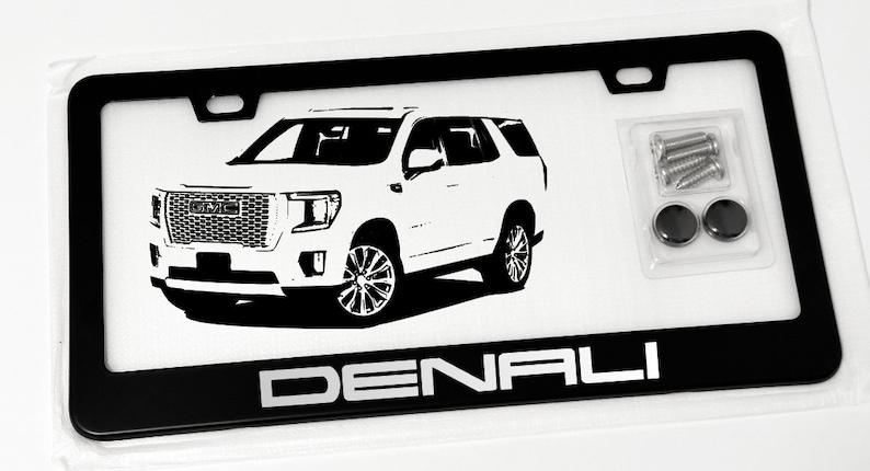 GMC Denali Premium Metal License Plate Frame With Screws and Caps - Etsy