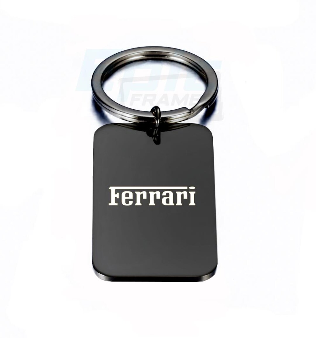 Ferrari Car Key Chain Premium Engraved Black Premium Metal Polishing ...