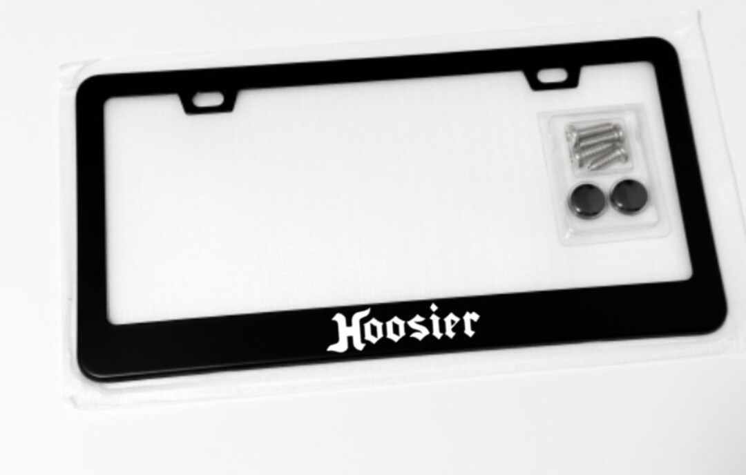 Hoosier Racing Premium Metal License Plate Frame With Screws and Caps ...