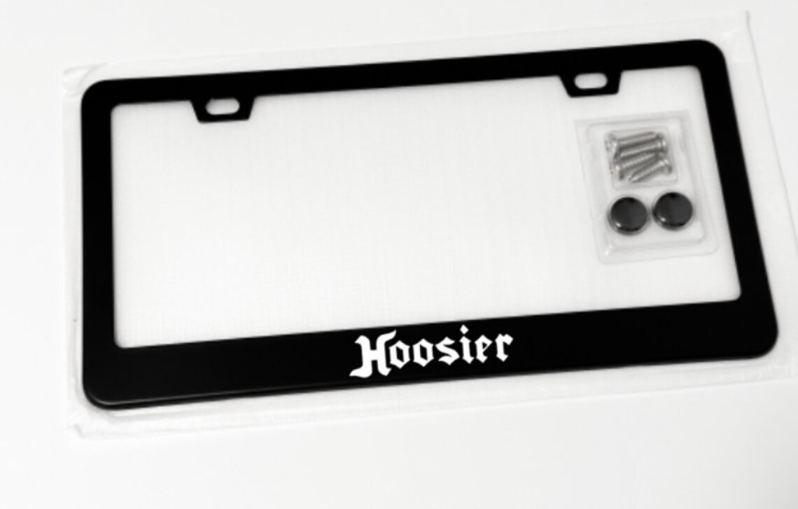 Hoosier Racing Premium Metal License Plate Frame With Screws and Caps ...