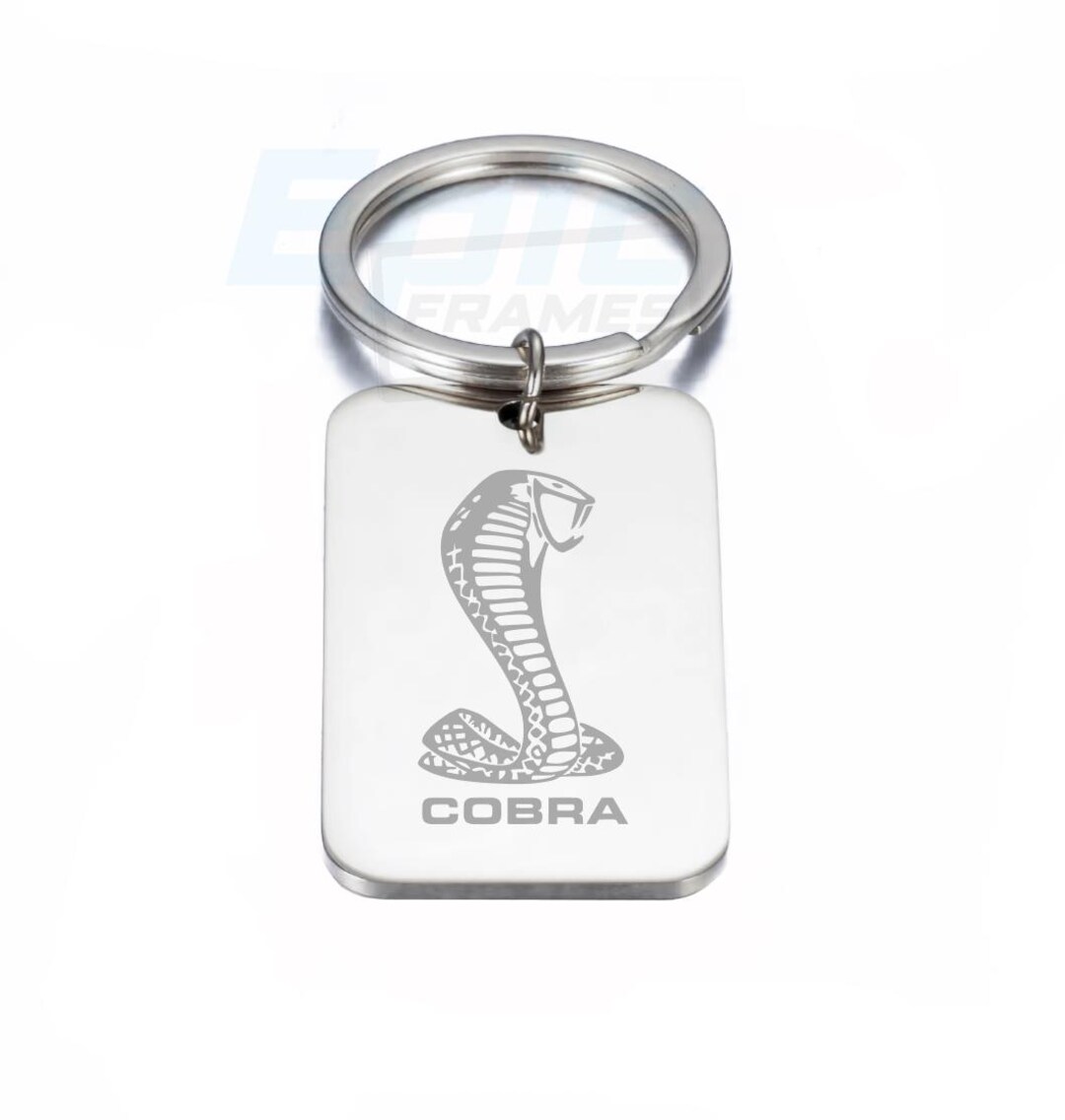 SVT Cobra SN95 / SN95 Mustang Key Chain Premium Engraved SILVER Premium ...