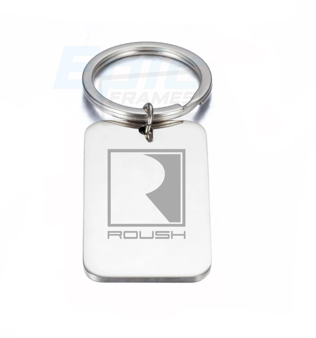 Roush Mustang / F150 Truck Key Chain Premium Engraved Silver Premium ...