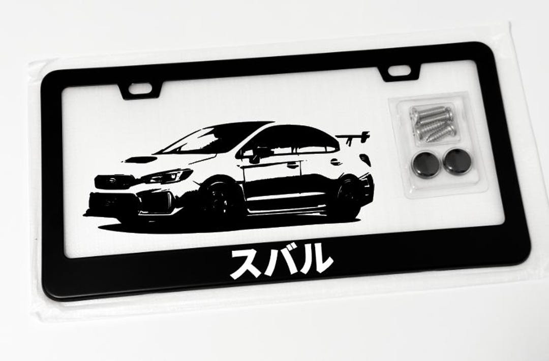 Japanese JDM License Plate Frame Premium Black Metal With Screws and ...