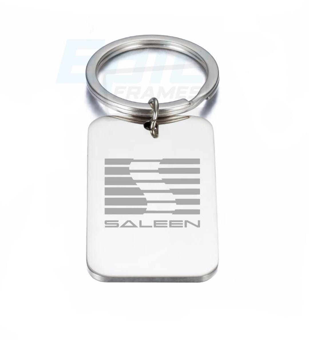 Saleen Mustang Key Chain Premium Engraved Silver Premium Metal ...