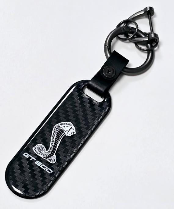 Carbon Fiber GT500 Car Key Chain Cobra Real Carbon Fiber - Etsy