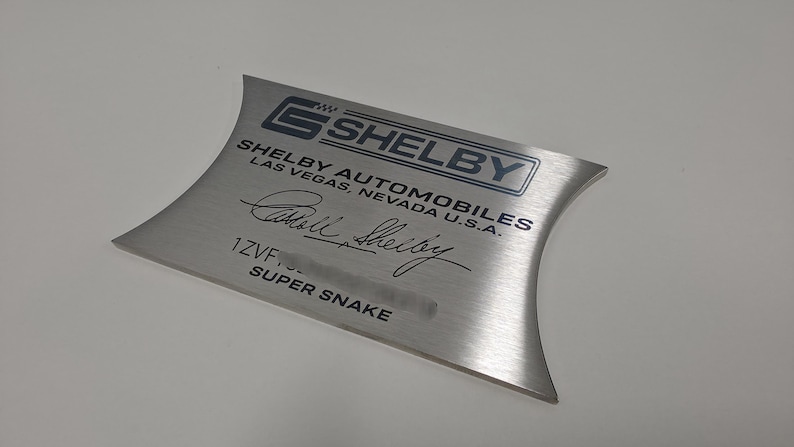 2.5x4.30 IN Engraved Dash Plaque Custom Fit for 05-09 Mustang, GT ...