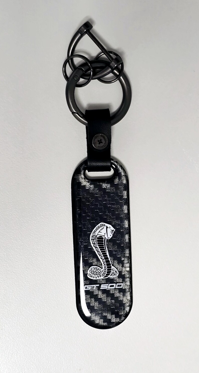 Carbon Fiber GT500 Car Key Chain Cobra Real Carbon Fiber - Etsy